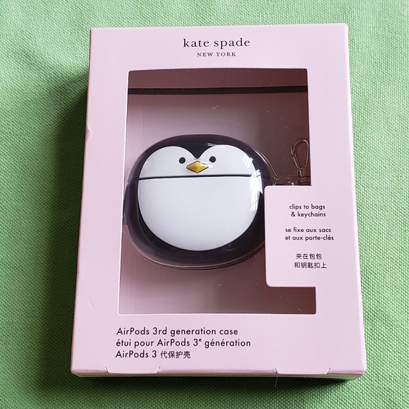 kate spade | Other | Kate Spade Airpods Morty Penguin 3rd Generation ...